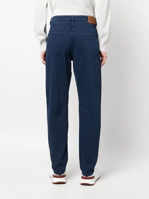 Brunello Cucinelli Slim-cut Cotton Jeans - Blue