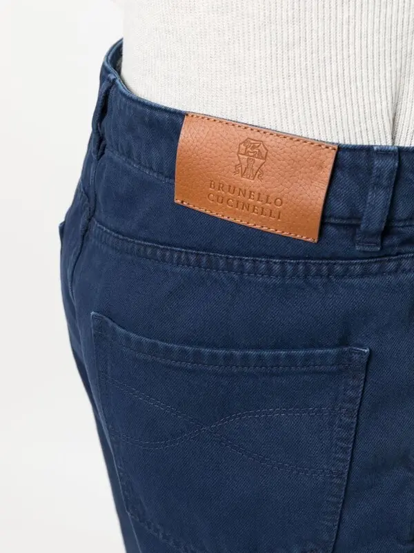 Brunello Cucinelli Slim-cut Cotton Jeans - Blue