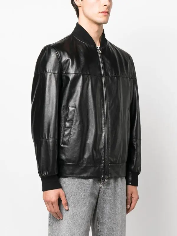 Brunello Cucinelli Leather Bomber Jacket