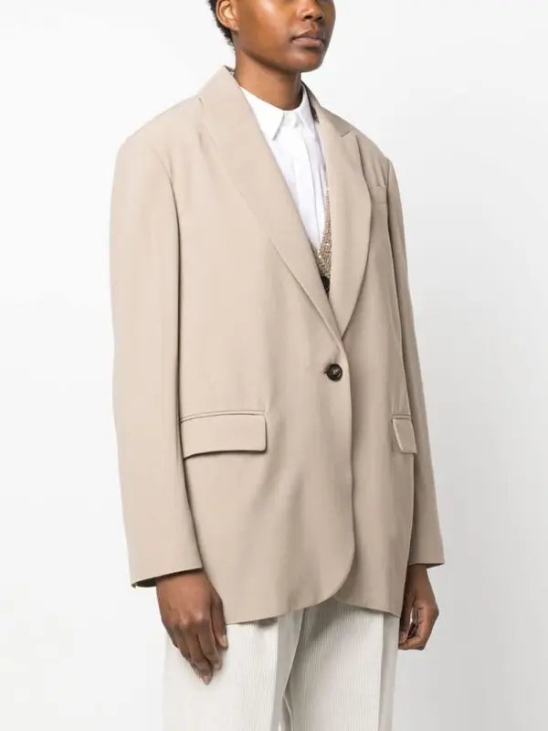 Brunello Cucinelli Single-breasted Button-fastening Jacket - Brown