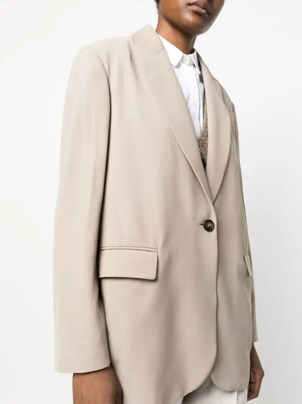 Brunello Cucinelli Single-breasted Button-fastening Jacket - Brown
