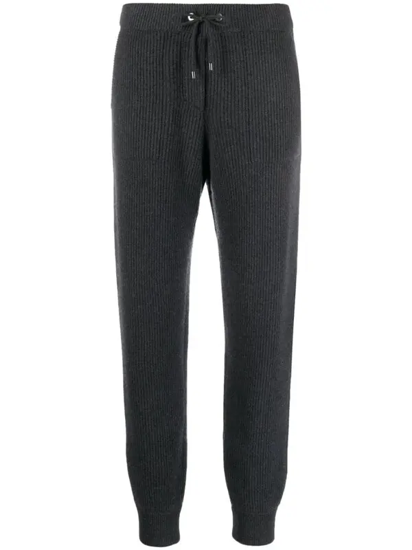 Brunello Cucinelli Ribbed-knit Cashmere Track Pants