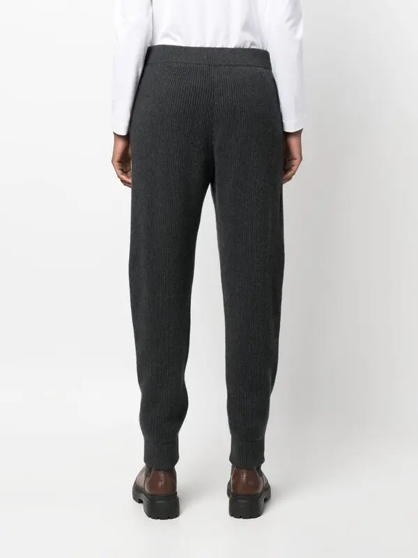 Brunello Cucinelli Ribbed-knit Cashmere Track Pants