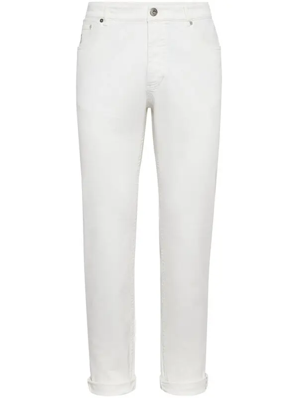 Brunello Cucinelli Slim-fit Jeans - White