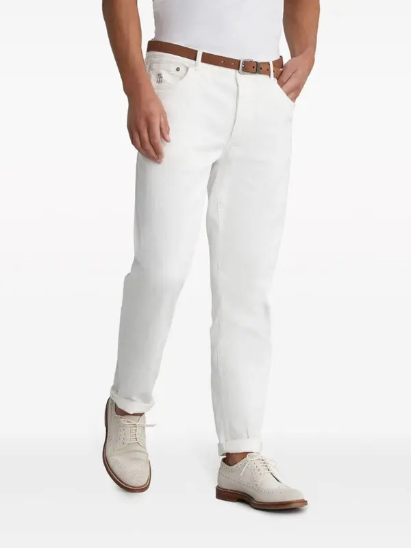 Brunello Cucinelli Slim-fit Jeans - White
