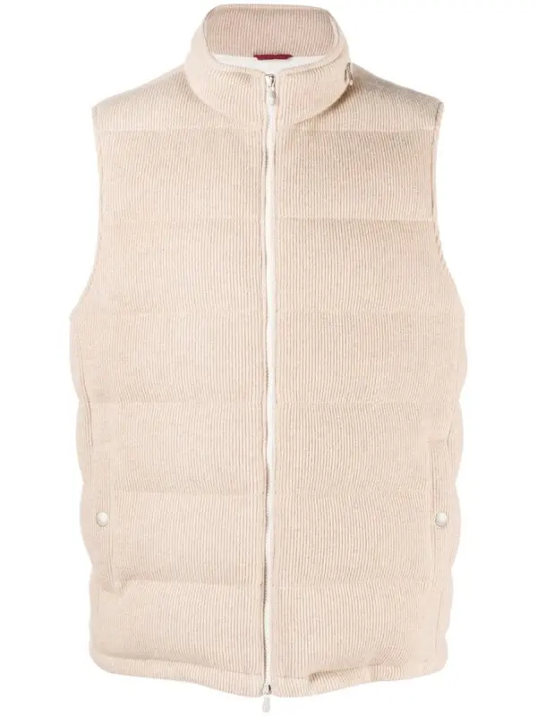 Brunello Cucinelli Corduroy Padded Down Gilet