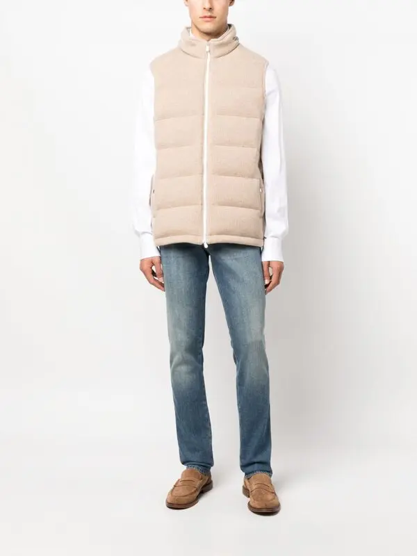Brunello Cucinelli Corduroy Padded Down Gilet