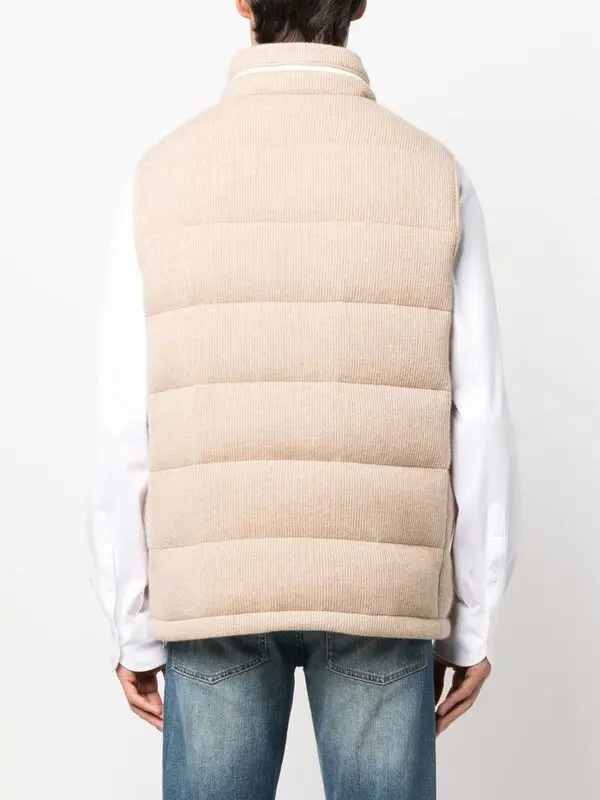 Brunello Cucinelli Corduroy Padded Down Gilet