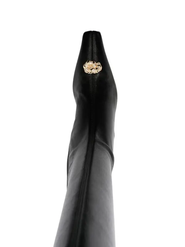 LANVIN Swing Crystal-embellished Thigh-high Boots