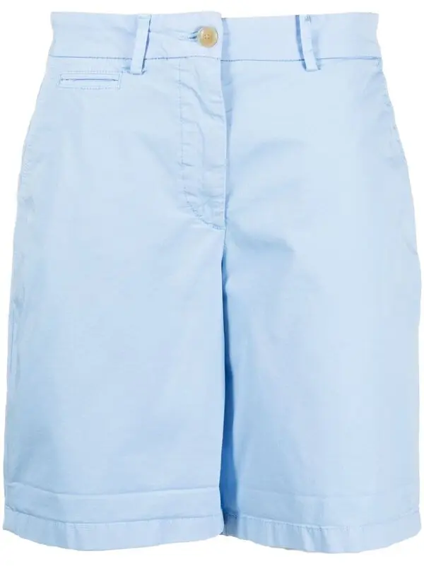Tommy Hilfiger Embroidered Logo Cotton-lyocell Blend Shorts