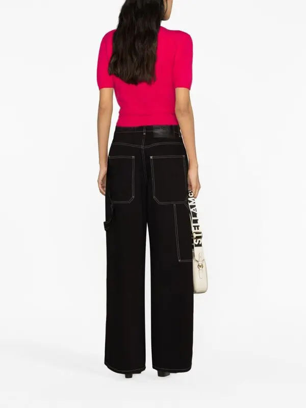 Stella McCartney Contrasting Stitching Wide-leg Jeans