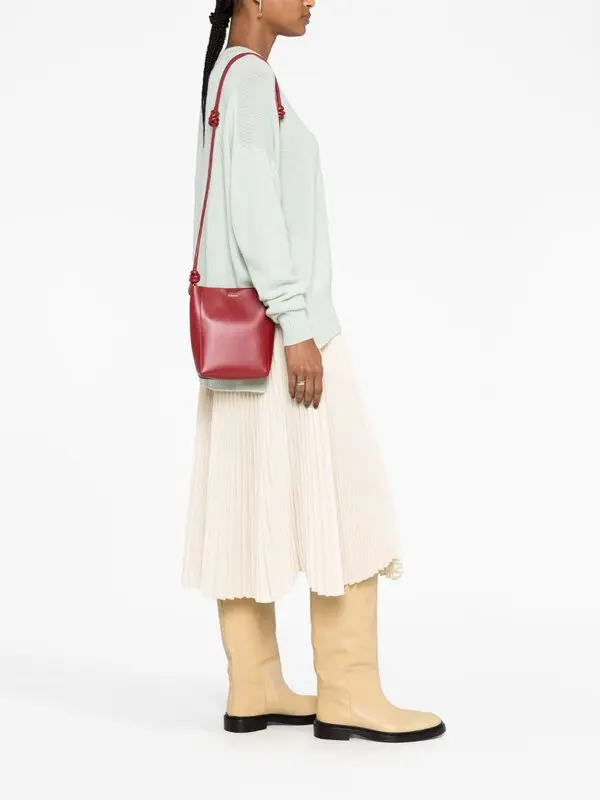 JIL SANDER Giro Leather Crossbody Bag - Red
