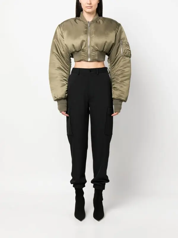 VTMNTS Cropped Padded Bomber Jacket