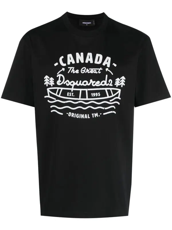 Dsquared2 Logo-print Cotton T-shirt - Black