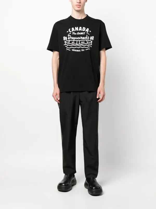 Dsquared2 Logo-print Cotton T-shirt - Black