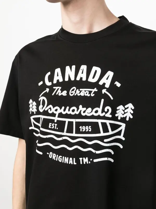 Dsquared2 Logo-print Cotton T-shirt - Black