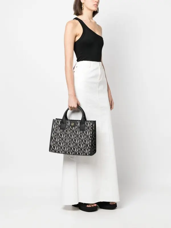 Dkny Monogram-jacquard Tote Bag