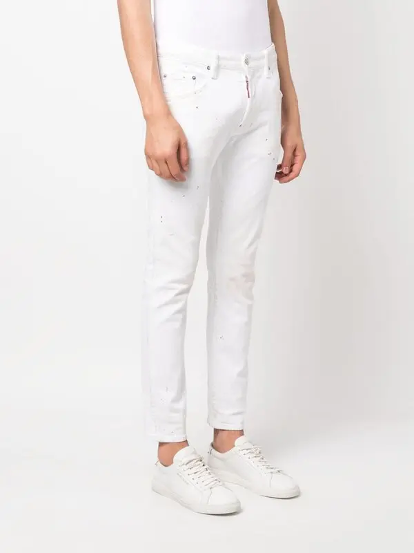 Dsquared2 Skater Skinny Jeans - White