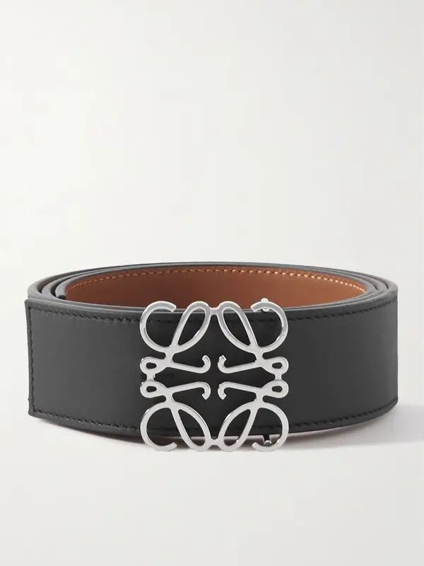Loewe 4cm Reversible Leather Belt - Black