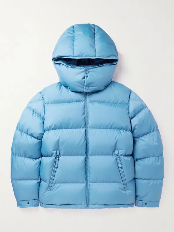 Moncler 7 Frgmt Hiroshi Fujiwara Acanthus Quilted Shell Hooded Down Jacket - Blue
