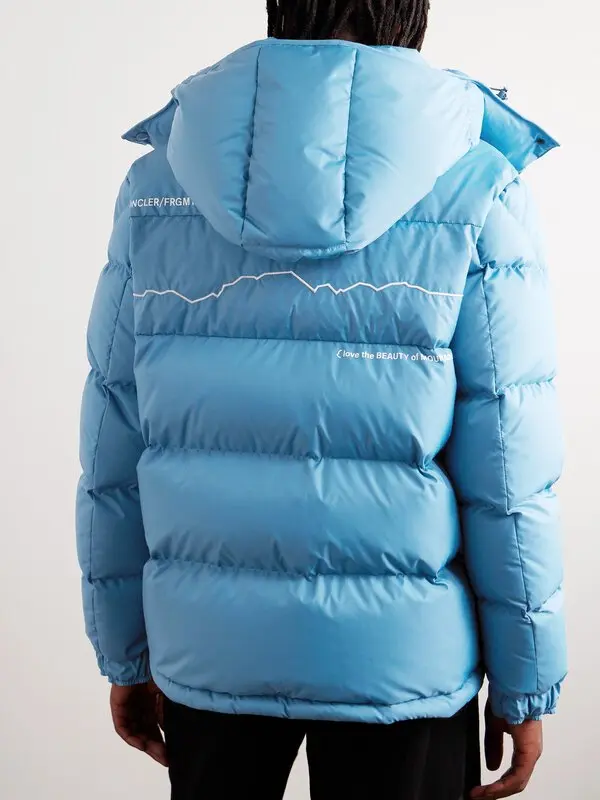 Moncler 7 Frgmt Hiroshi Fujiwara Acanthus Quilted Shell Hooded Down Jacket