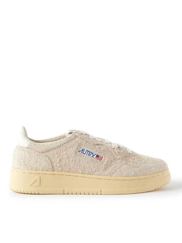 AUTRY Medalist Leather-trimmed Textured-suede Sneakers