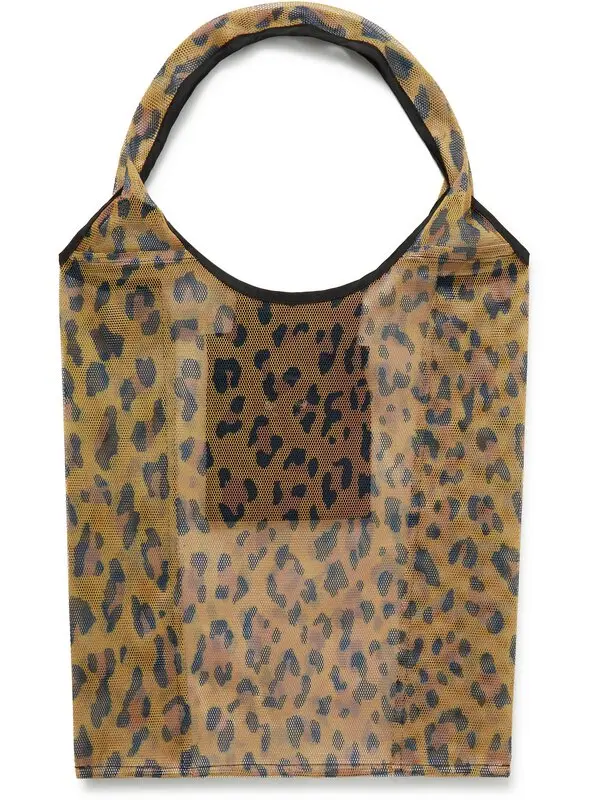 Wacko Maria Speakeasy Packable Leopard-Print Mesh Tote Bag In