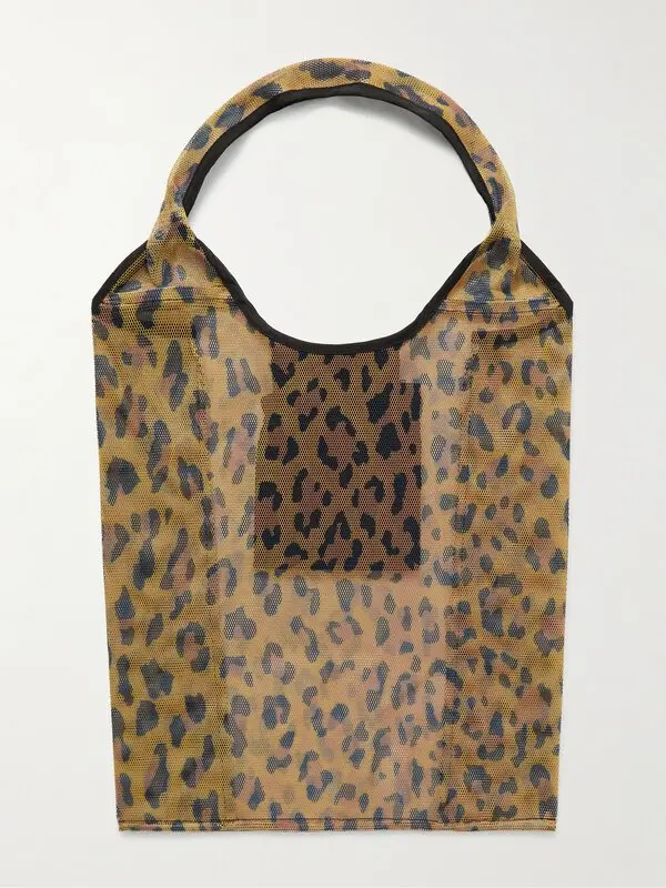 Wacko Maria Speakeasy Packable Leopard-Print Mesh Tote Bag In