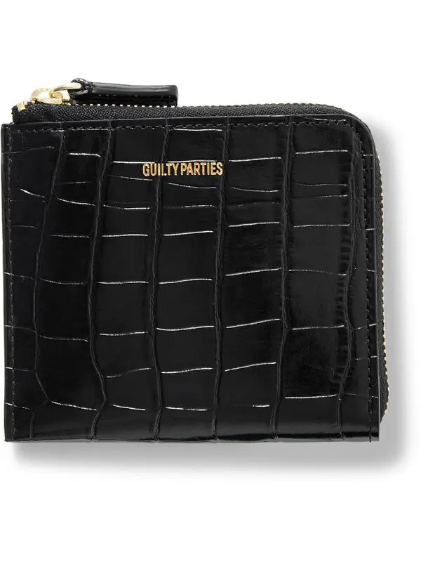 WACKO MARIA COW HIDE WALLET 二つ折り財布 Wacko Maria Speak Easy Croc-Effect Leather Zip-Around Wallet In