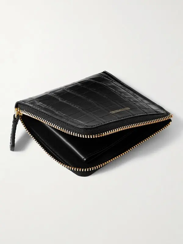 Wacko Maria Speak Easy Croc-Effect Leather Zip-Around Wallet In