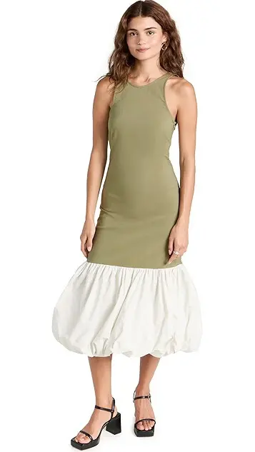 ganni open back dress Open Back Maxi Dress