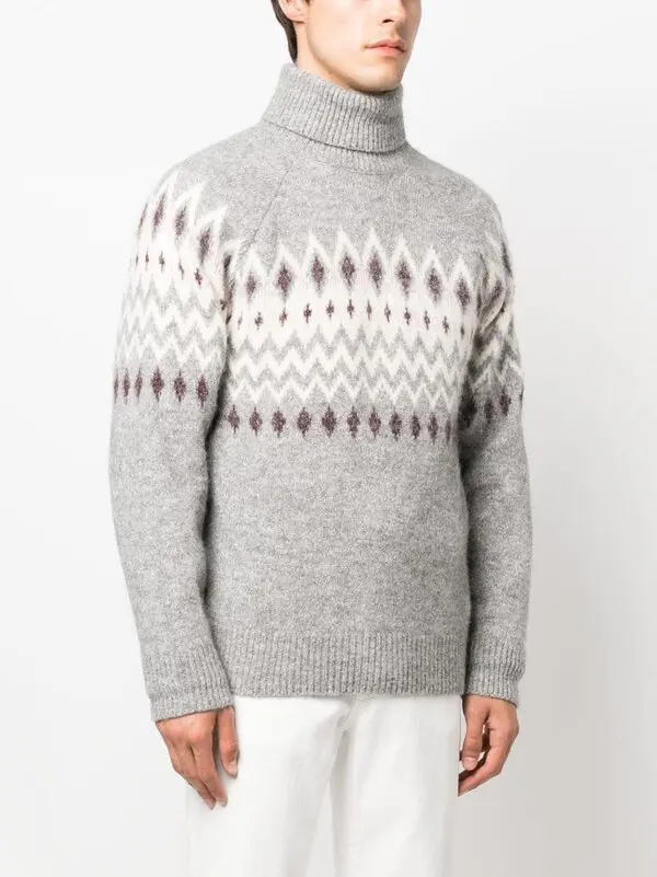 Brunello Cucinelli Patterned Intarsia-knit Jumper