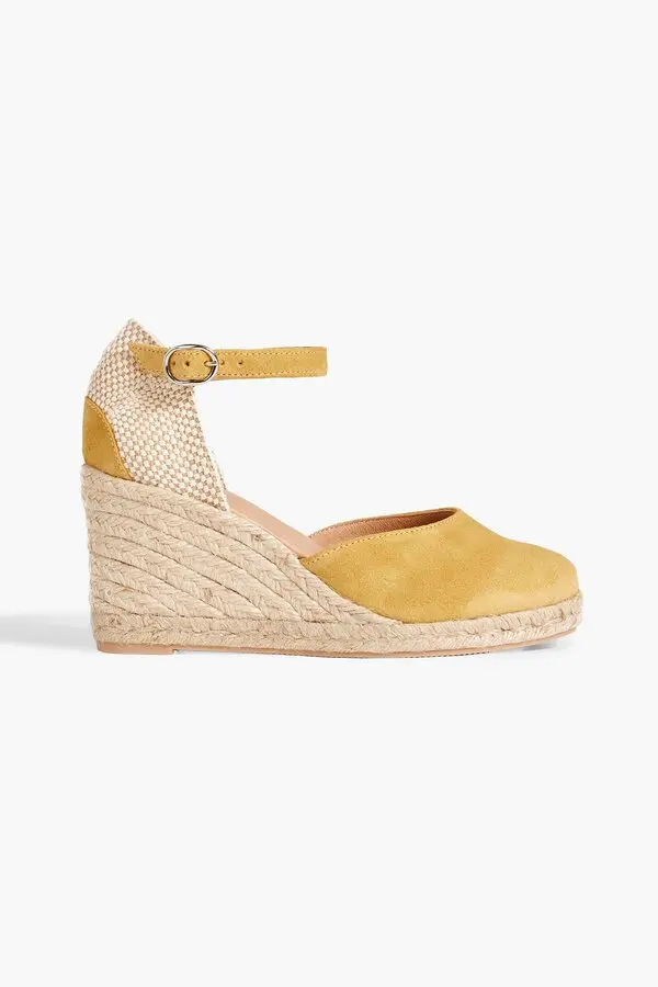 LAST STUDIO Leila Suede Wedge Espadrilles