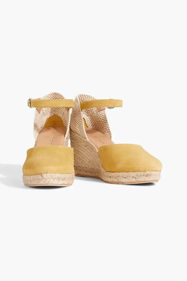 LAST STUDIO Leila Suede Wedge Espadrilles