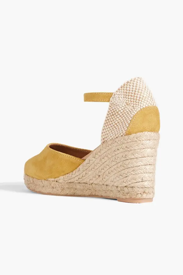 LAST STUDIO Leila Suede Wedge Espadrilles