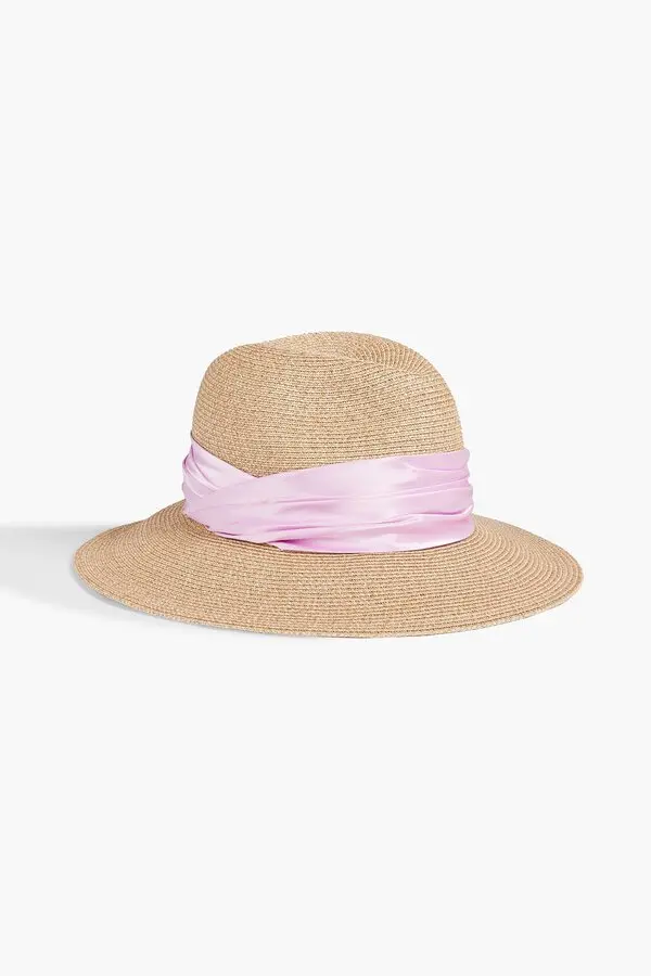 Eugenia Kim Courtney Satintrimmed Woven Sunhat In Sand - 70  display picture 3