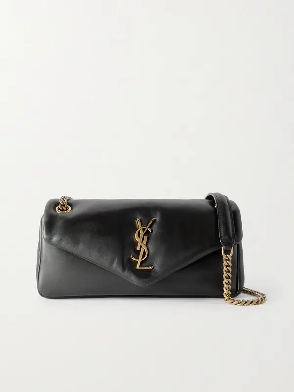 Saint Laurent Calypso Padded Shoulder Bag - Black