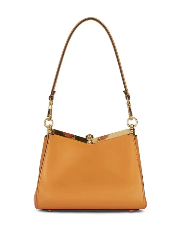 Etro Vela Leather Shoulder Bag - Orange