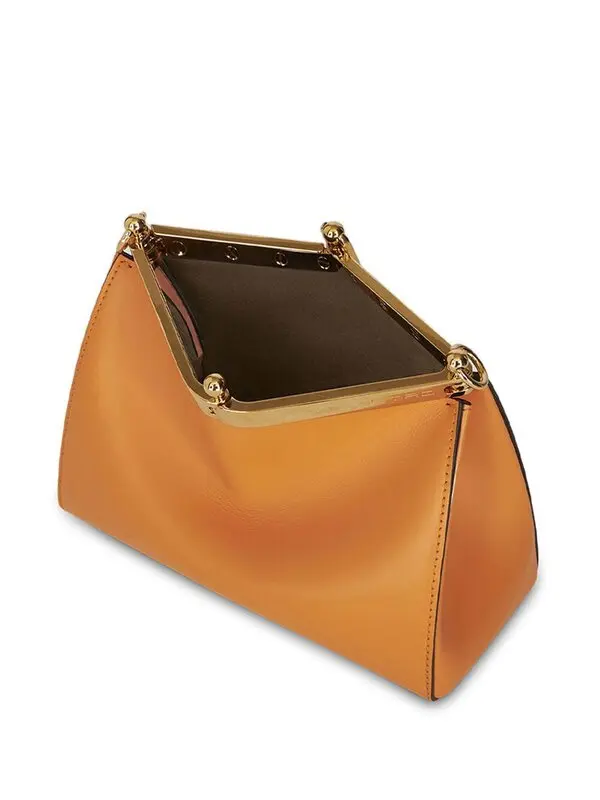 Etro Vela Leather Shoulder Bag - Orange