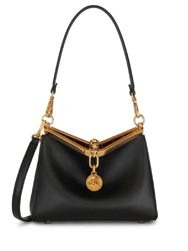 Etro Vela Leather Shoulder Bag - Black
