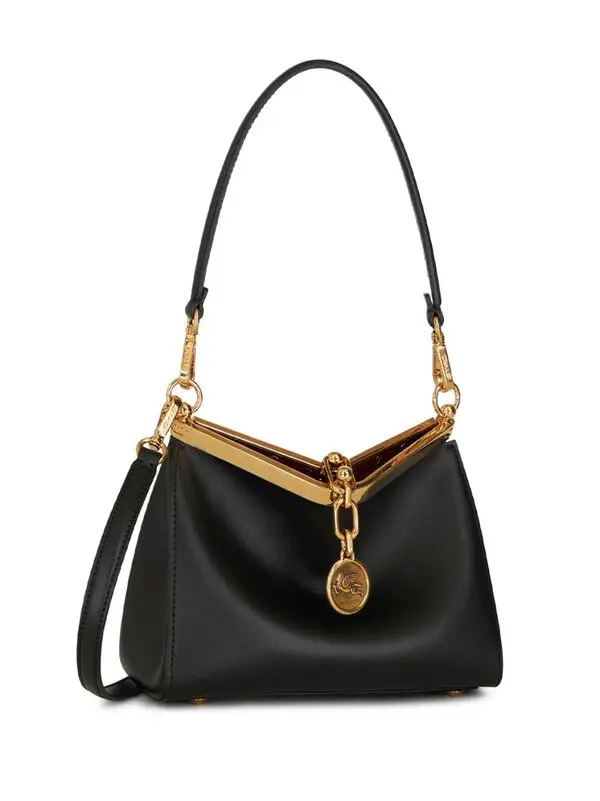 Etro Vela Leather Shoulder Bag - Black