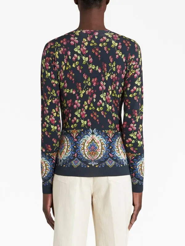 Etro Floral-print Knitted Top