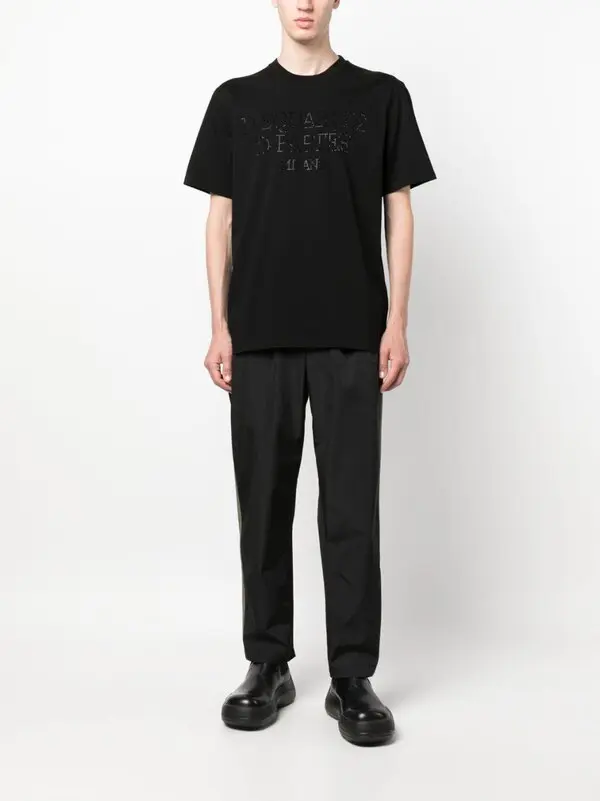 Dsquared2 Studded-logo Cotton T-shirt