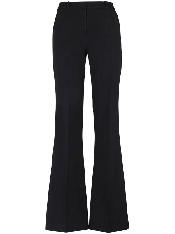 Balmain Wool Flared Trousers - Black