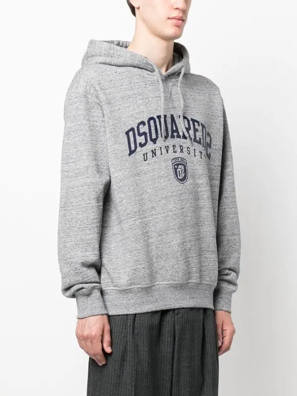 Dsquared2 Logo-print Mélange-effect Hoodie