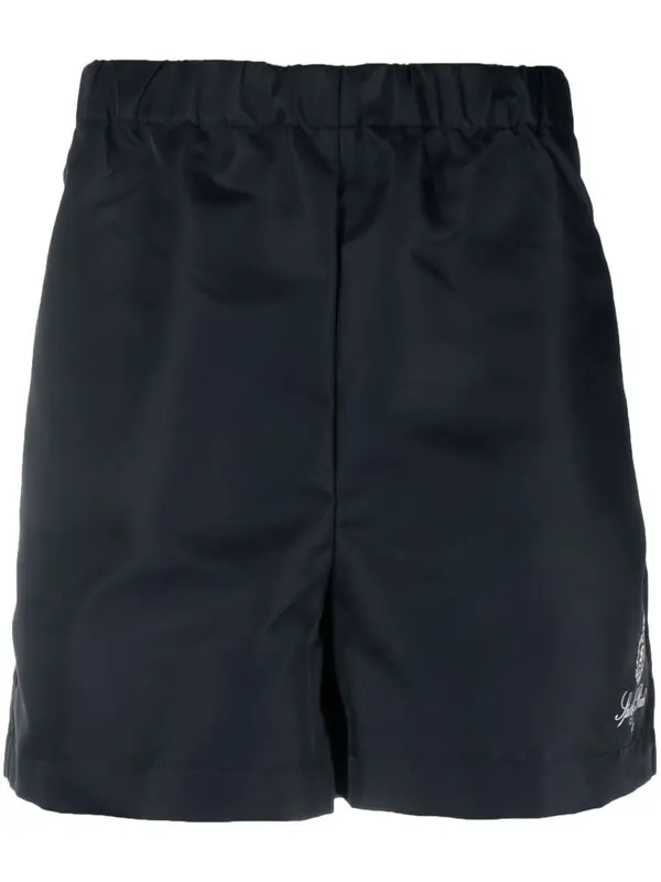 SPORTY & RICH Logo-print Swim Shorts - Blue