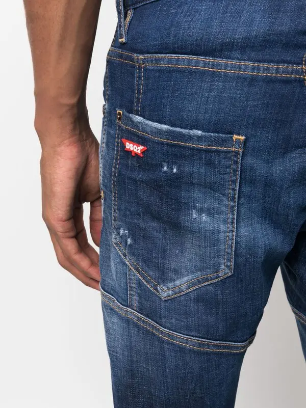 Dsquared2 Ripped Slim-fit Jeans - Blue