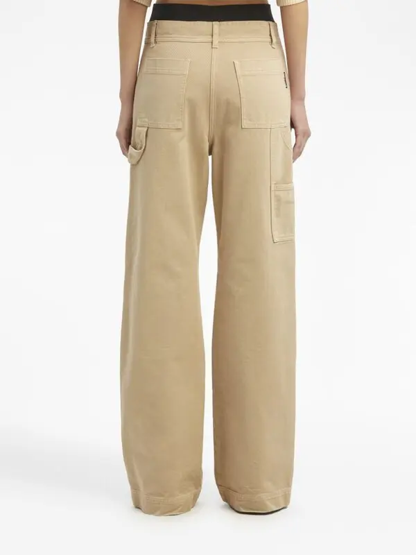Palm Angels Mid-rise Straight-leg Trousers - Neutrals
