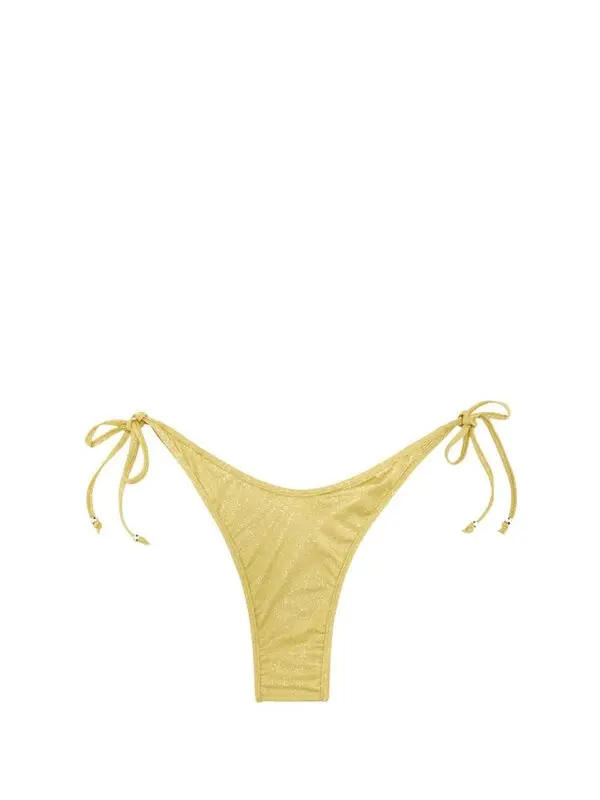Palm Angels Glitter Side-tie Bikini Bottoms - Yellow
