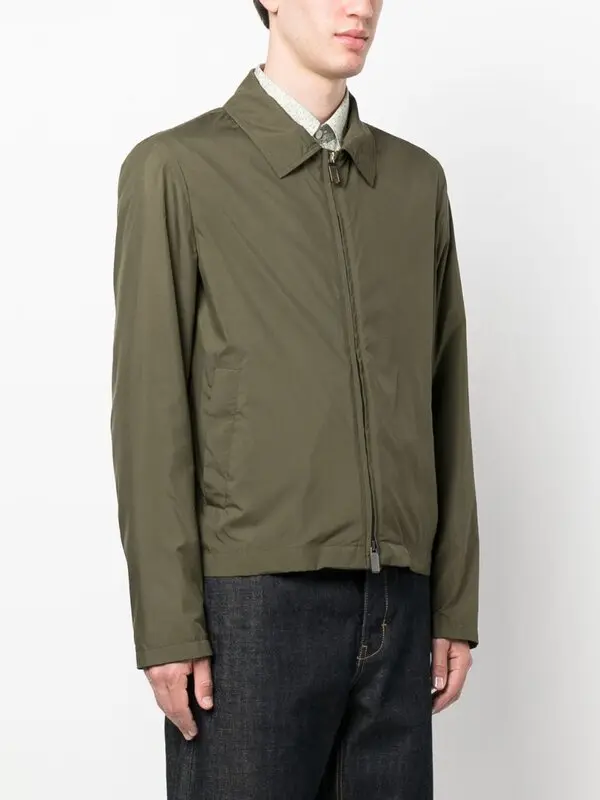 Canali Goatskin Zip-up Shirt Jacket